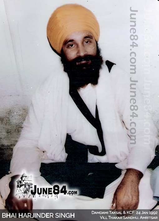 Shaheed Bhai Harjinder Singh Thakar Sandhu - June84.com