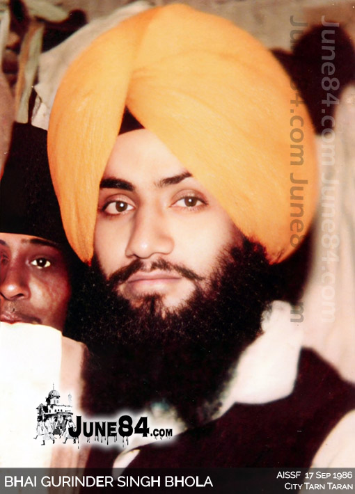 Shaheed Bhai Gurinder Singh Bhola - June84.com